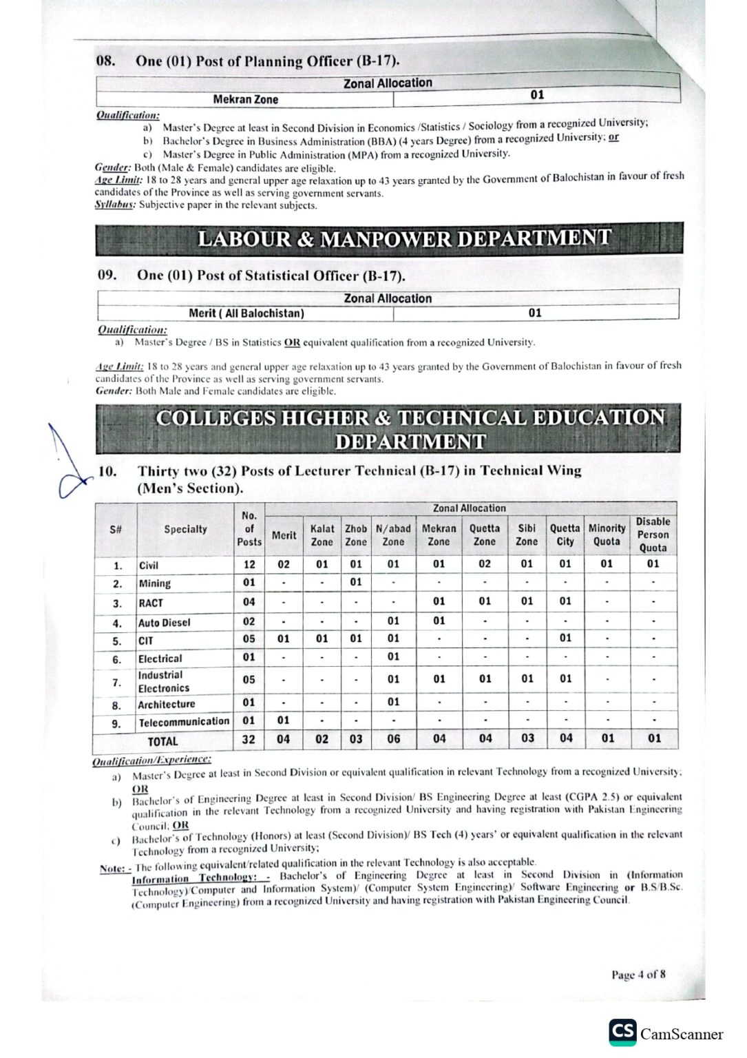 BPSC Jobs 2026 Latest Advertisement 01/2026