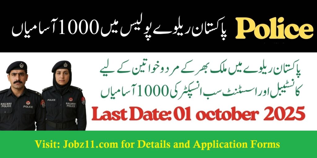 Pakistan Railway Police Jobs 2025 Advertisement Application Forms