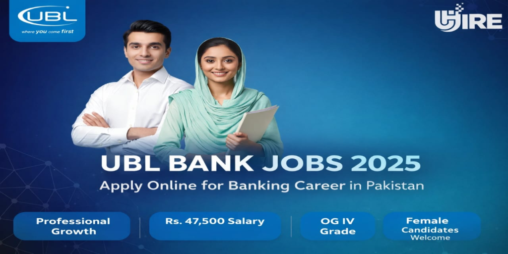 UBL Intermediate Passed Jobs 2026 Advertisement Online Apply